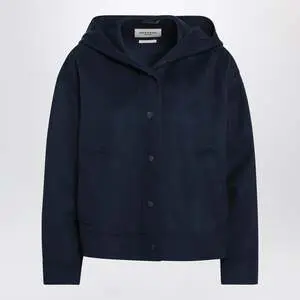 Max Mara Wool Hooded Jacket - Blue