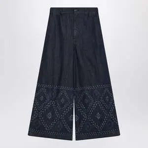 Max Mara Wide-leg Jeans In Dark Wash
