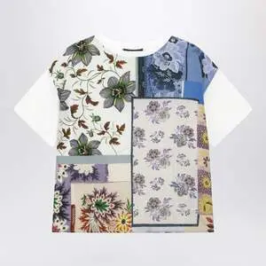 Max Mara Printed Silk & Stretch Cotton Jersey T-shirt