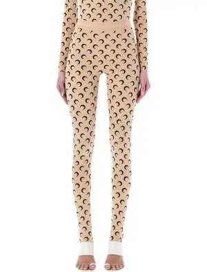 MARINE SERRE Moon Print High-waisted Leggings
