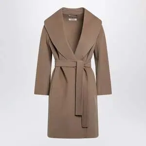 MAX MARA`S Camel Double Wool Wrap Coat