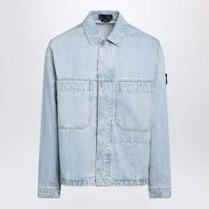 Stone Island Indigo Denim Raw Coach Jacket - Blue