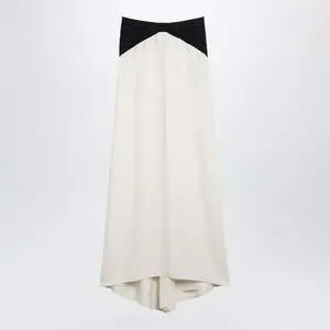 Valentino Garavani Long Silk Skirt With Fluid Drape - Beige
