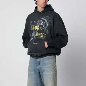 REPRESENT Faded Eagle Logo Sweatshirt - Black