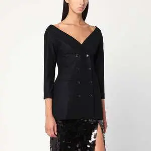 Alberta Ferretti V-neck Wool Jacket