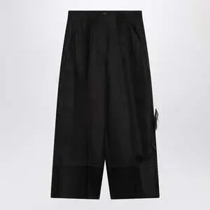 MKDT STUDIO Silk And Wool Tailored Trousers - Black