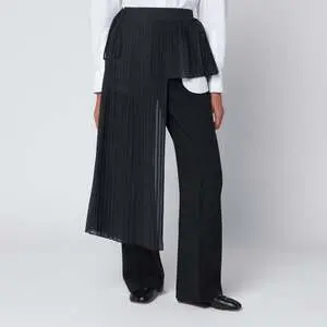 MKDT STUDIO Gray Pleated Mini Half-skirt - Grey