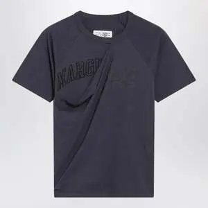 MAISON MARGIELA Distressed Detail Mini Cotton Jersey T-shirt - Blue