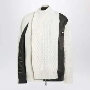 Sacai Wool And Nylon Knit Sweater - Multicolor
