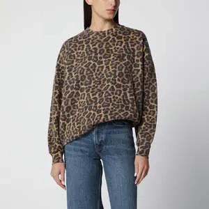 ANINE BING Miles Leopard Print Hoodie