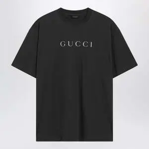 Gucci Glitter Logo Crew-neck Cotton Jersey T-shirt