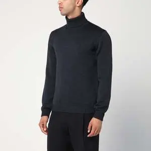 ROBERTO COLLINA Roberto Collina Men's Wool Turtleneck Sweater Grey