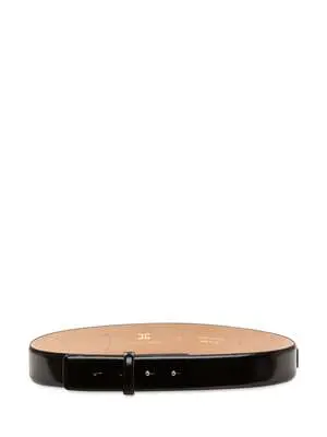 Elisabetta Franchi Minimal High-waist Belt With Sleek Closure - Nero