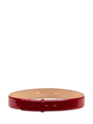 Elisabetta Franchi High-waist Belt With Minimal Closure - Red Passione
