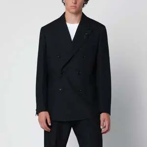 LARDINI Double-breasted Wool Pinstripe Jacket For