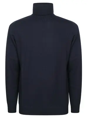 DRUMOHR Tubular Merino Turtleneck Sweater, Fine Gauge 7 - Blu
