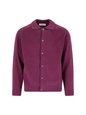 DUNST Button-front Knit Cardigan - Violet