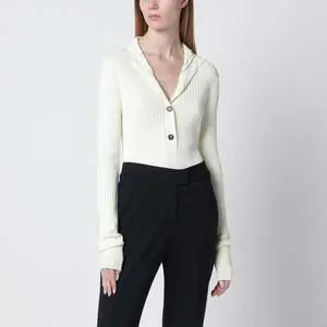 ENTIRE STUDIOS High-neck Henley Top - Black