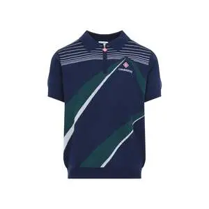 Casablanca Pyramid Jacquard Wool Polo Shirt - Multicolour