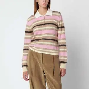 Guest In Residence Grizzly Cropped Mini Rugby Polo Shirt