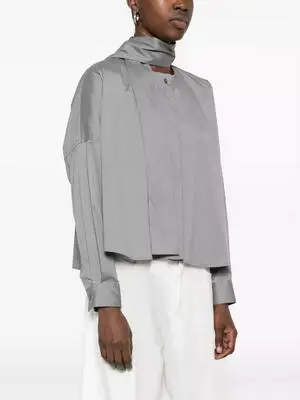 LE SARTE PETTEGOLE Scarf-detail Panelled Shirt