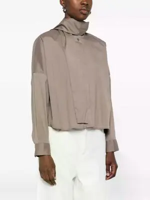 LE SARTE PETTEGOLE High-neck Panelled Shirt