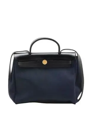 Hermès 2021 Toile Herbag Zip 31 Satchel - Blue