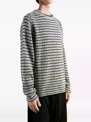 Auralee Striped Ribbed-knit Sweater