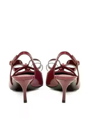 Dolce & Gabbana Bow-detail Slingback Pumps - Red