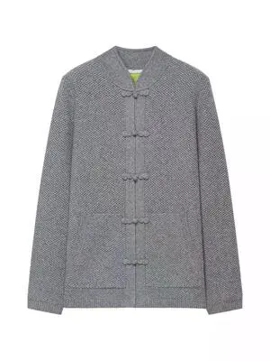 Shanghai Tang Tang Frog-fastening Cardigan - Grey