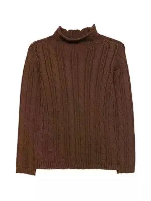 19.61 MILANO Ursula Cable-knit Turtleneck Sweater