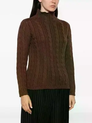 19.61 MILANO Ursula Cable-knit Turtleneck Sweater