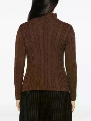 19.61 MILANO Ursula Cable-knit Turtleneck Sweater