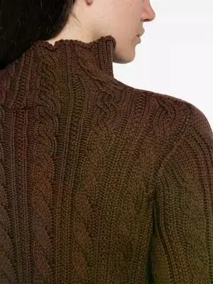 19.61 MILANO Ursula Cable-knit Turtleneck Sweater