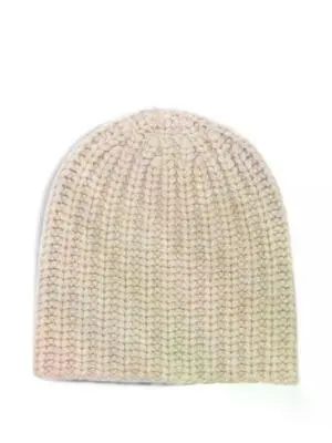 LISKA Chunky-knit Cashmere Beanie Hat - Neutrals