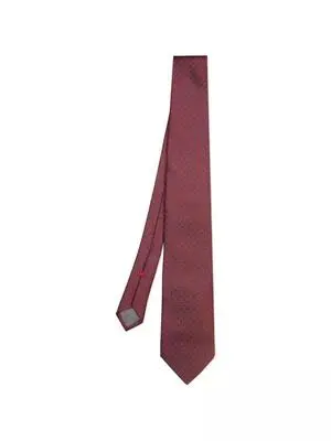 Brunello Cucinelli Jacquard-woven Silk Tie Red