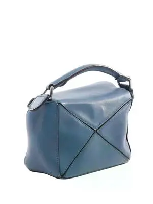 Loewe 2015-2026 Mini Calfskin Puzzle Satchel - Blue