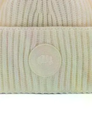 Canada Goose Logo-patch Ribbed-knit Beanie Hat
