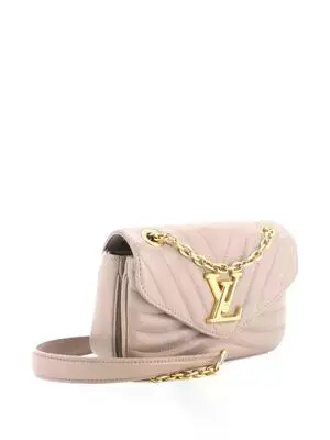 LOUIS VUITTON New Wave Chain Bag Nm Quilted Leather Pm Crossbody Bag - Grey