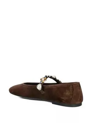 Jeffrey Campbell Amarissa Embellished Buckled Ballet Flats