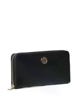 V°73 Logo-plaque Zip-around Wallet - Black