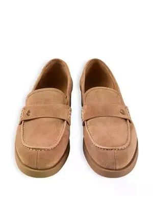 JIMMY CHOO Ivy Calf-suede Loafers