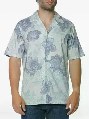 Ted Baker London Floral-print Relaxed-fit Shirt - Blue