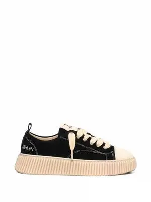 RHUN Contrast-stitch Platform Sneakers - Black