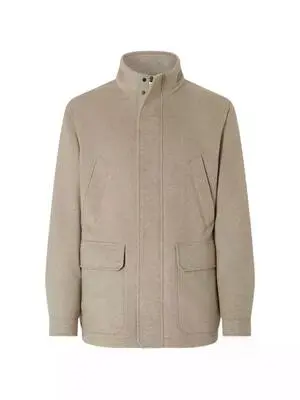 Zegna Light-taupe Mélange Oasi Cashmere Elements Car Coat - Neutrals
