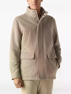 Zegna Light-taupe Mélange Oasi Cashmere Elements Car Coat