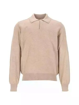 Mauro Grifoni Polo-collar Wool Sweater - Neutrals