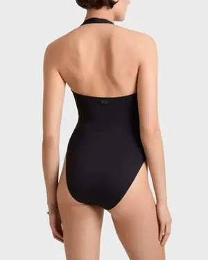 Vilebrequin Graphic Neckline Onepiece Swimsuit Solid Swimwear Fabina