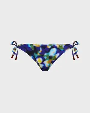Vilebrequin Side Tie Bikini Bottom Frangipanier Trouble Swimwear Flore - Blue