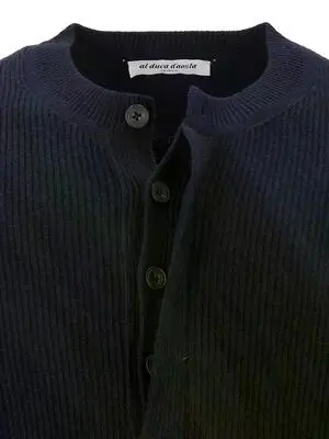 Al Duca D'aosta Ribbed-knit Henley Sweater
